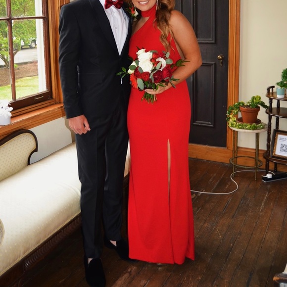 Dresses | Red Prom Formal Dress Worn Once Size Large Altered To A ...